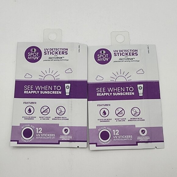 Spot My UV | Skincare | 2x Spotmyuv Uv Detection Stickers 2 Count Each ...